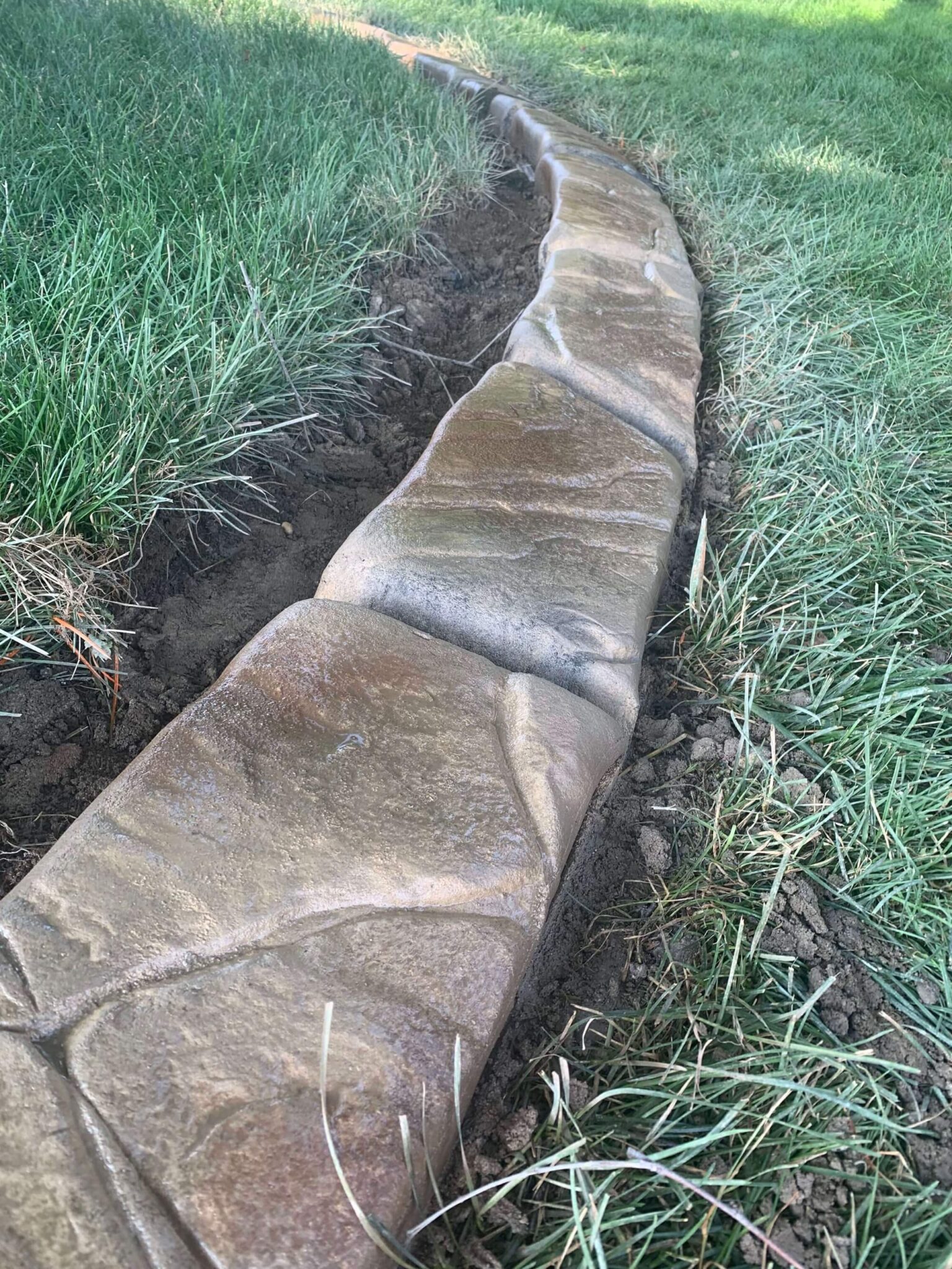 Hand Carved Concrete Curbing | JBs Custom Curbing | Red Deer