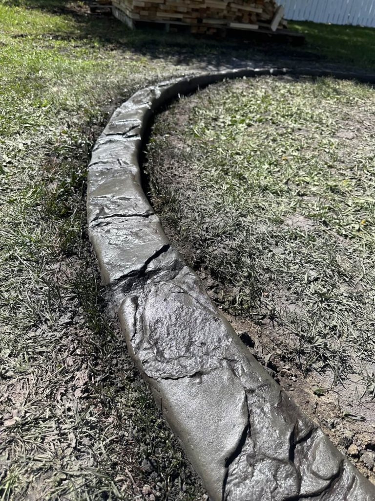 Hand Carved Slant Curbing - JBs Custom Curbing